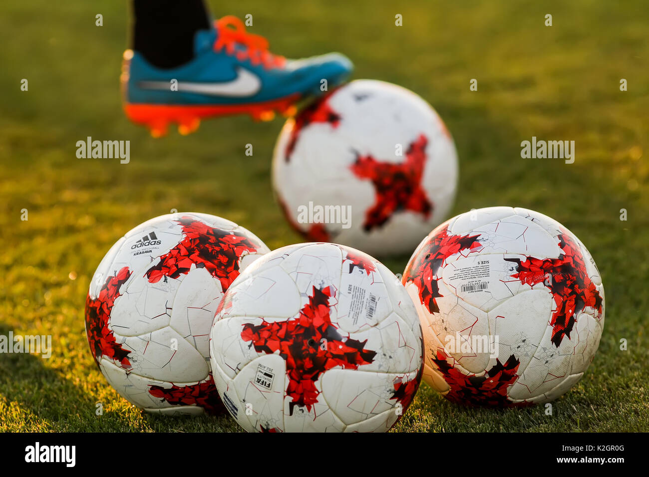 Close up soccer ball feet hi-res stock photography and images - Alamy