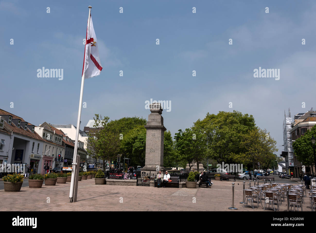 A First World War ( 1st WW) monument in Parade Gardens in St. Helier ...