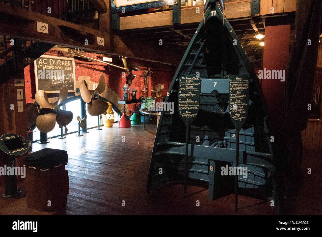 Exhibits on display of Jersey's seafaring at the Maritime Museum and ...