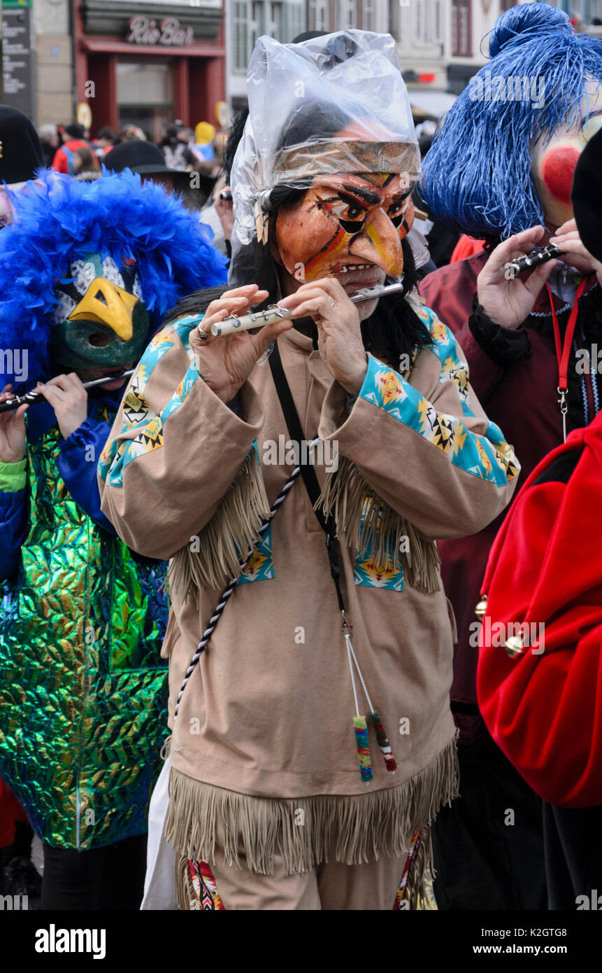 Participants of the Children and Family Fasnacht, Carnival of Basel ...