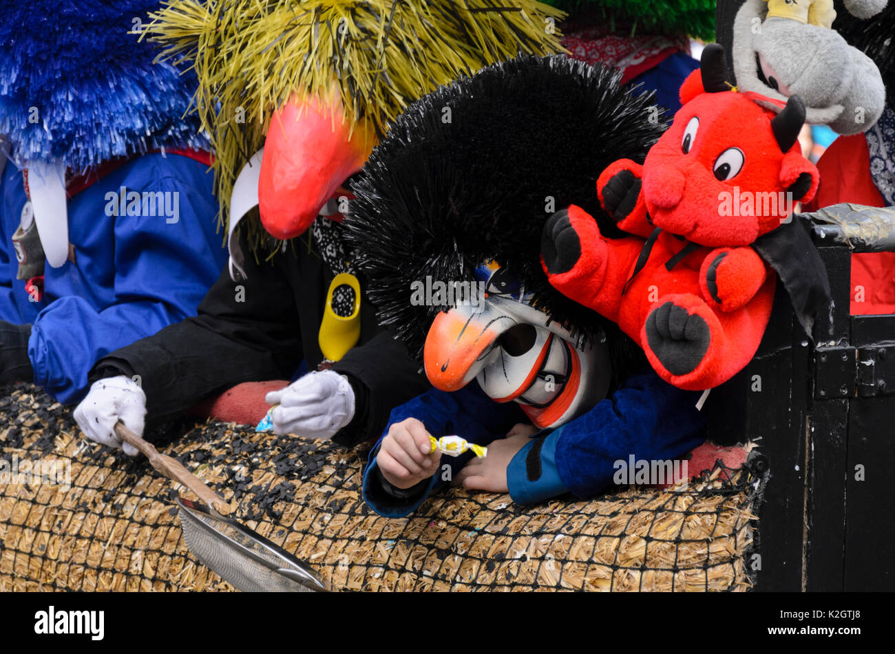Participants of the Children and Family Fasnacht, Carnival of Basel ...