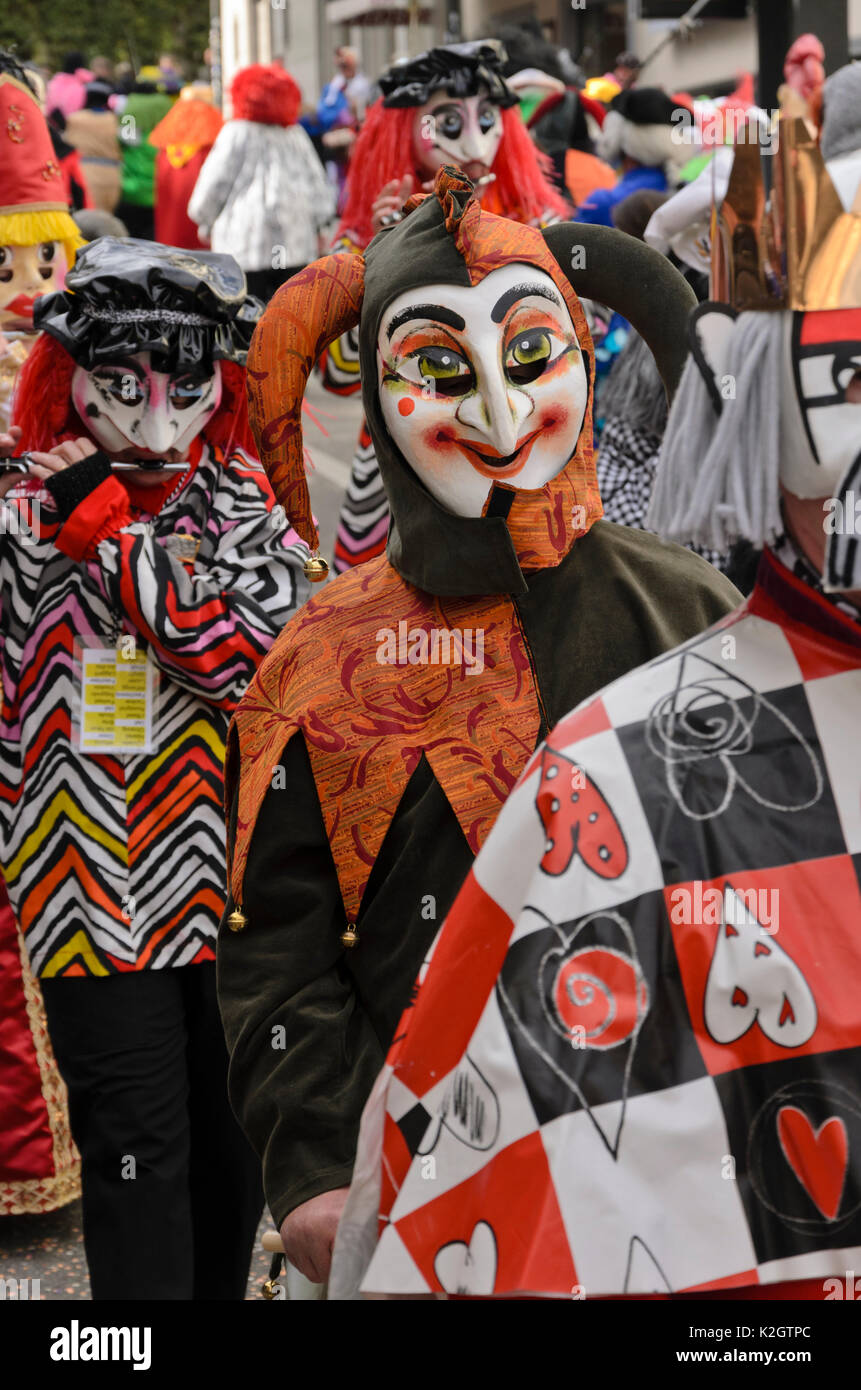 Participants of the Children and Family Fasnacht, Carnival of Basel ...