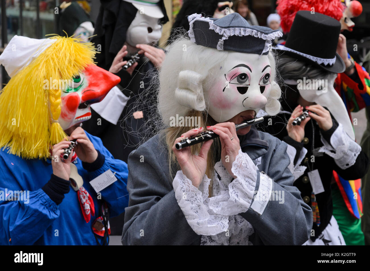 Participants of the Children and Family Fasnacht, Carnival of Basel ...