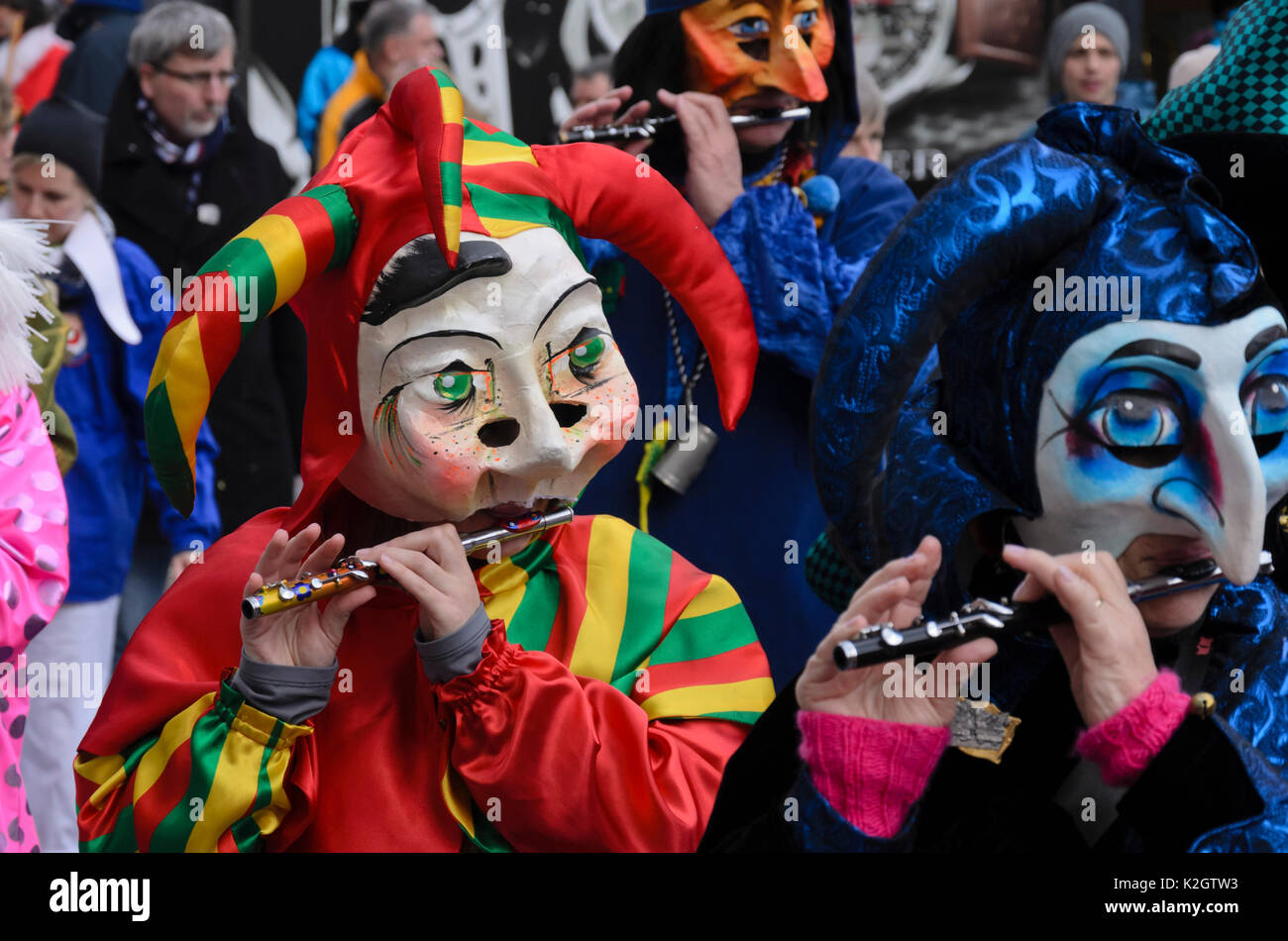 Participants of the Children and Family Fasnacht, Carnival of Basel ...