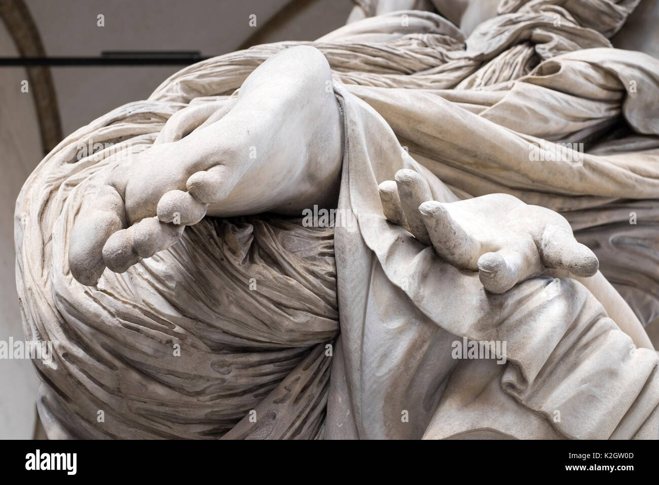 Statue details in the Loggia Dei Lanzi, Piazza Della Signoria, Florence ...