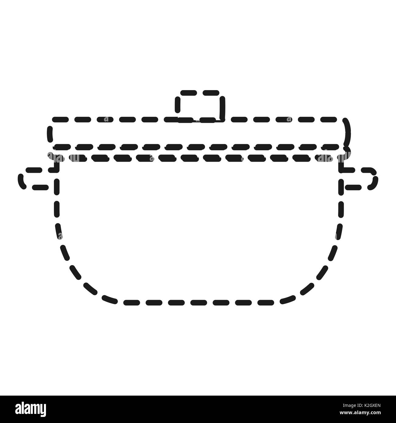 cooking pot icon over white background vector illustration Stock Photo ...