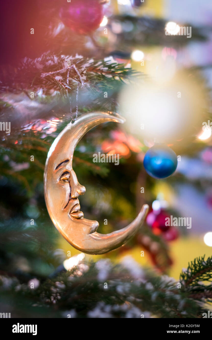Moon Christmas Tree Decoration High Resolution Stock Photography and ...
