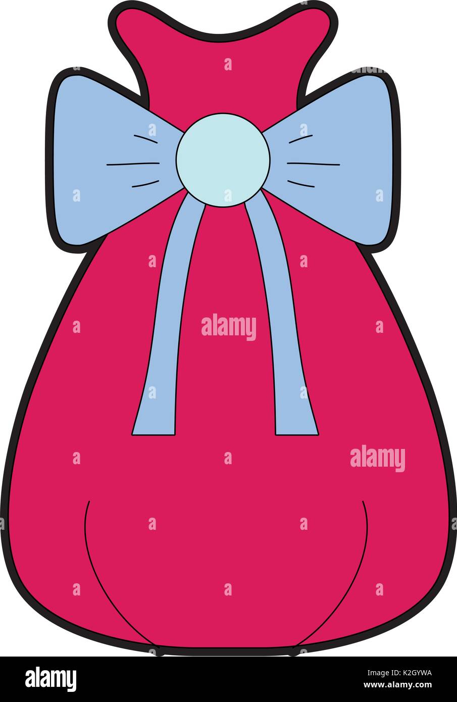 santa claus bag with robbon design Stock Vector Image & Art - Alamy