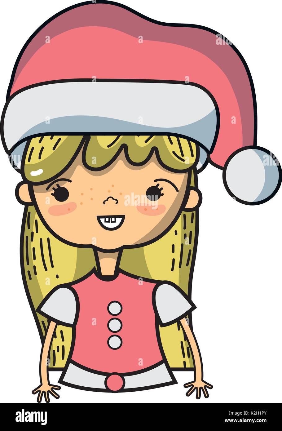 Happy girl celebrating christmas Cut Out Stock Images & Pictures - Alamy
