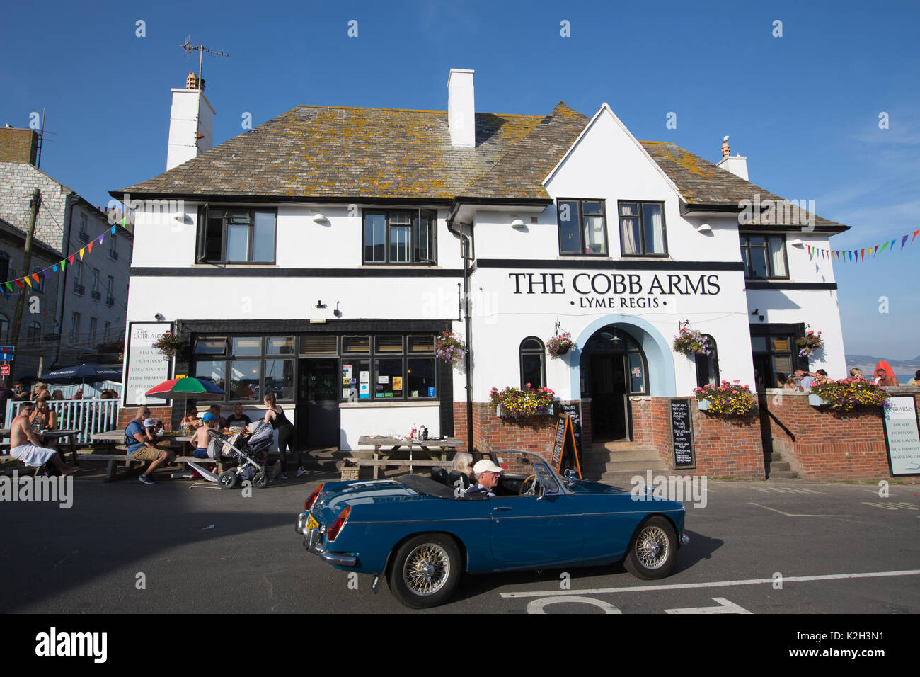 Lyme Regis, ancient town featured in the Domesday Book, with historical ...
