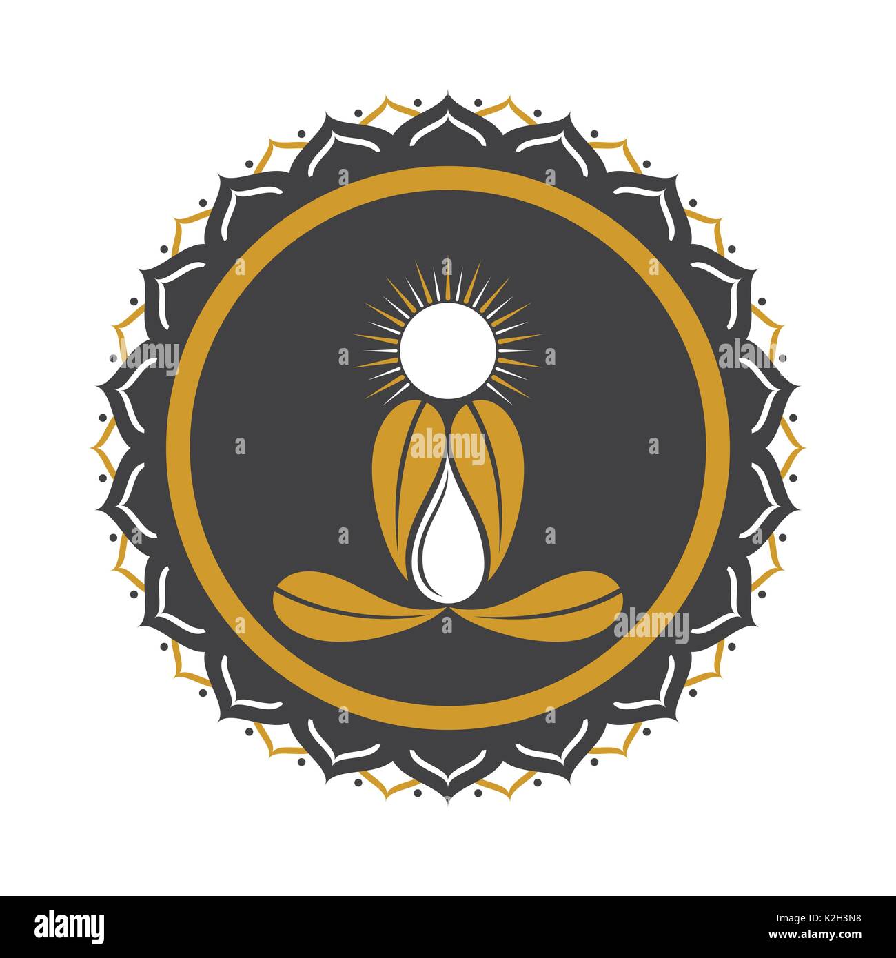 creative yoga pose icon design Stock Vector Image & Art - Alamy