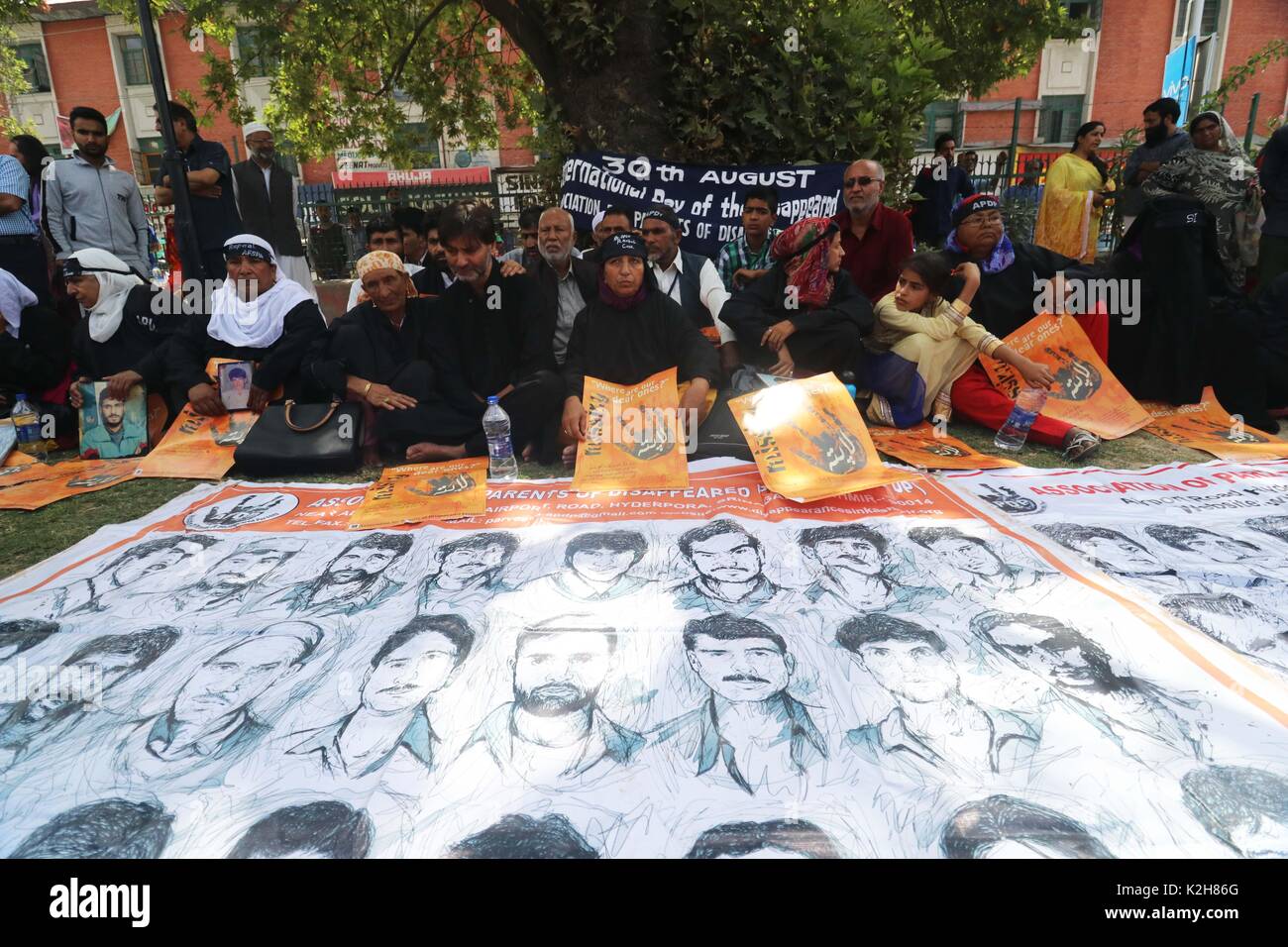 Srinagar, Kashmir. 30th Aug, 2017. JKLF chief Mohammad Yasin Malik ...