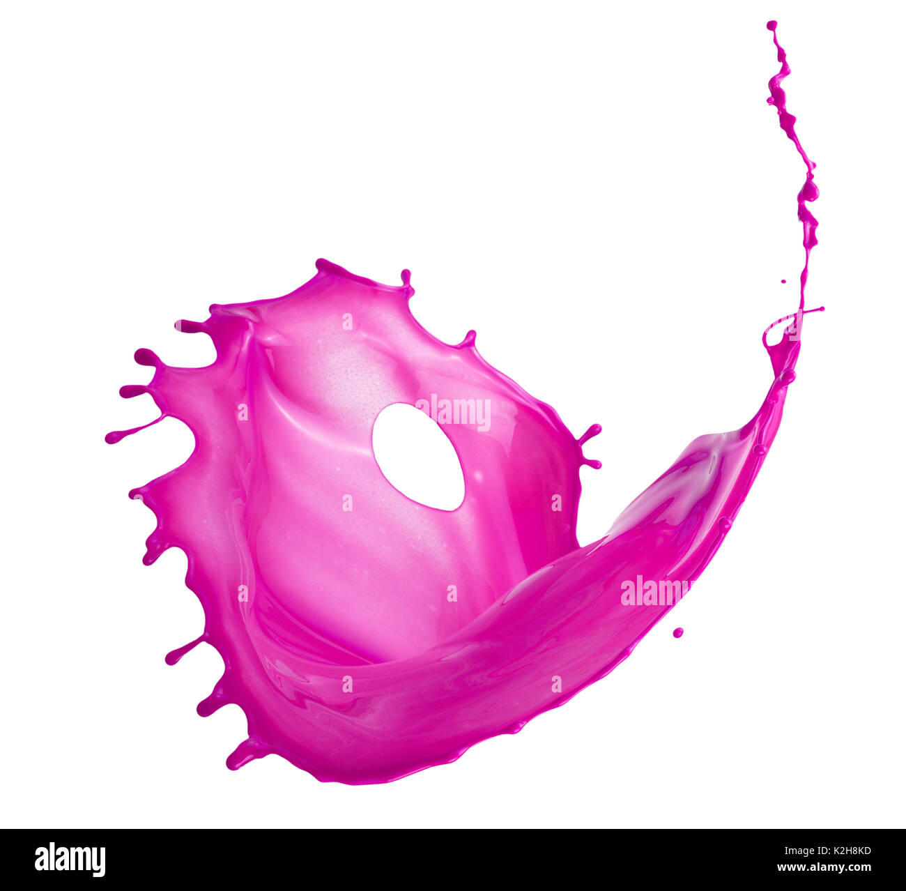 pink paint splash isolated on a white background Stock Photo - Alamy