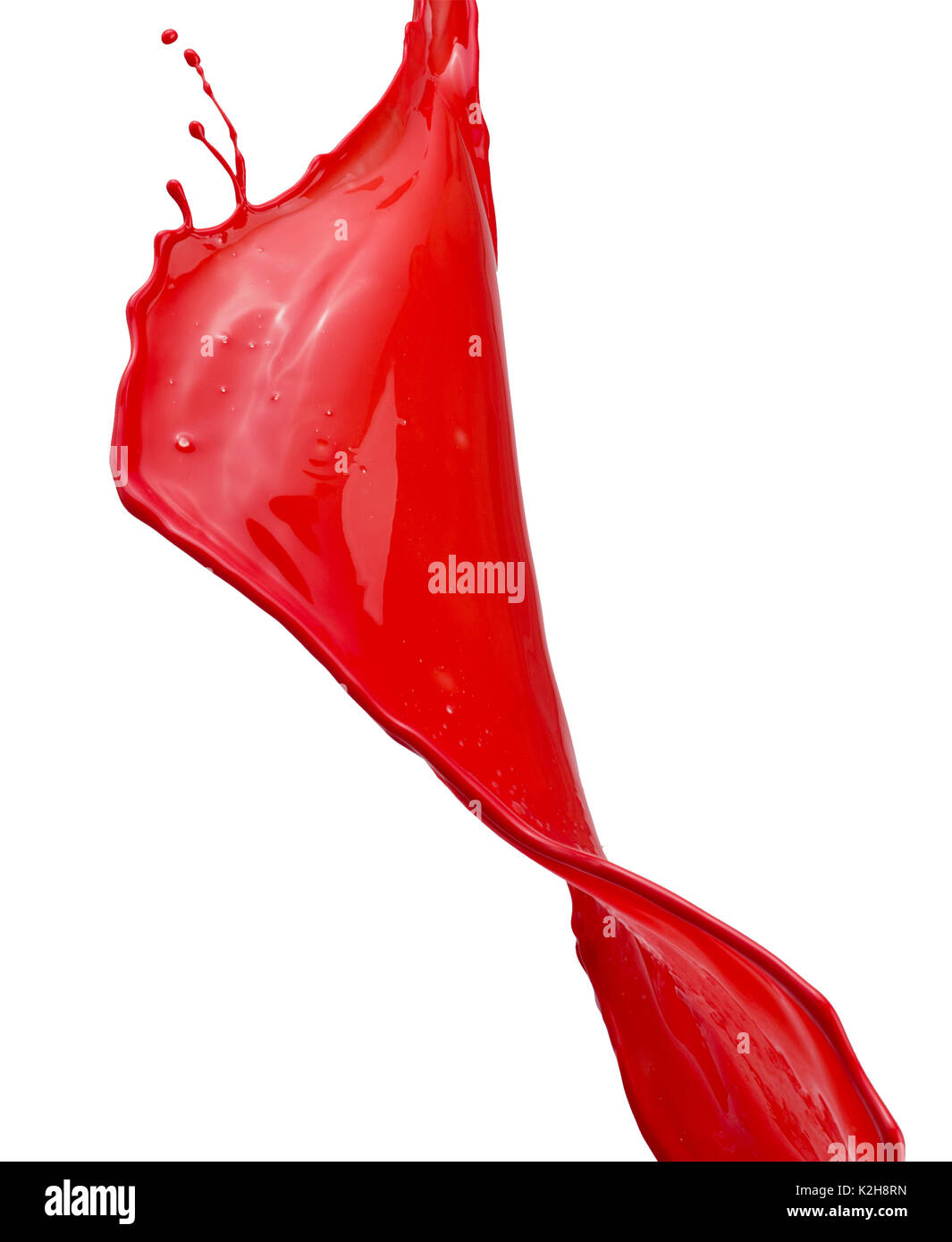 red paint splash isolated on a white background Stock Photo - Alamy