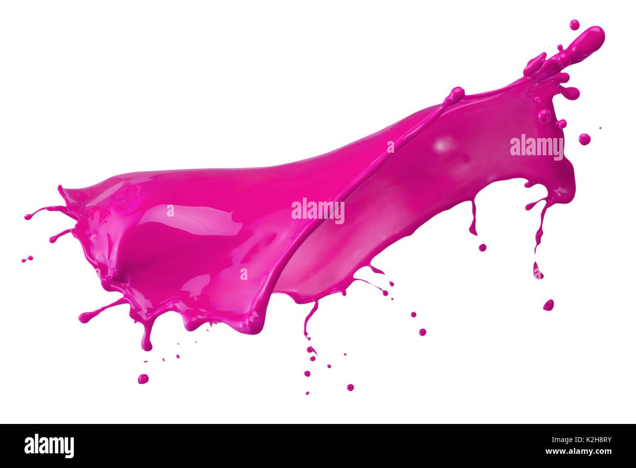 pink paint splash isolated on a white background Stock Photo - Alamy
