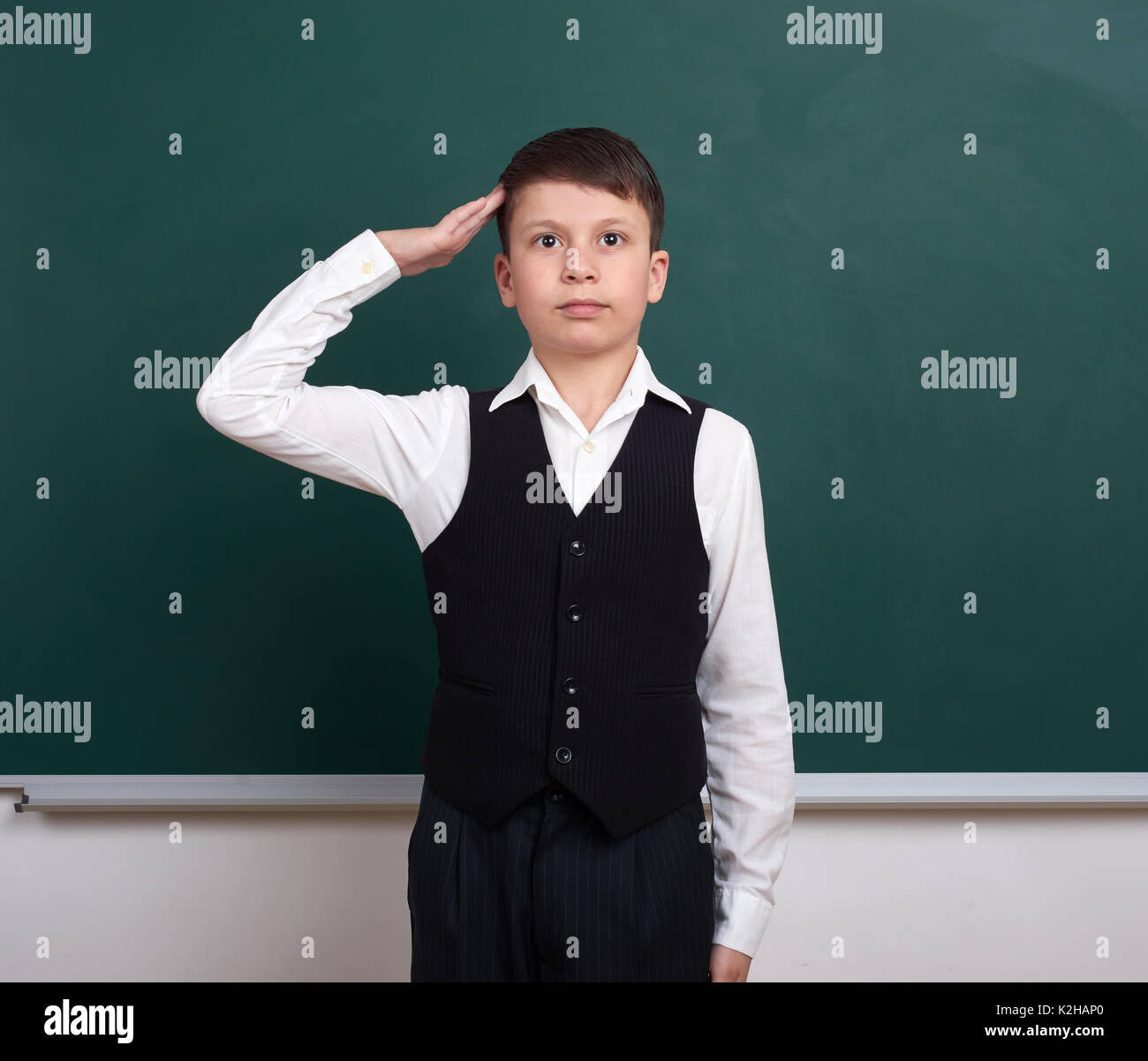 Military school salute hi-res stock photography and images - Alamy