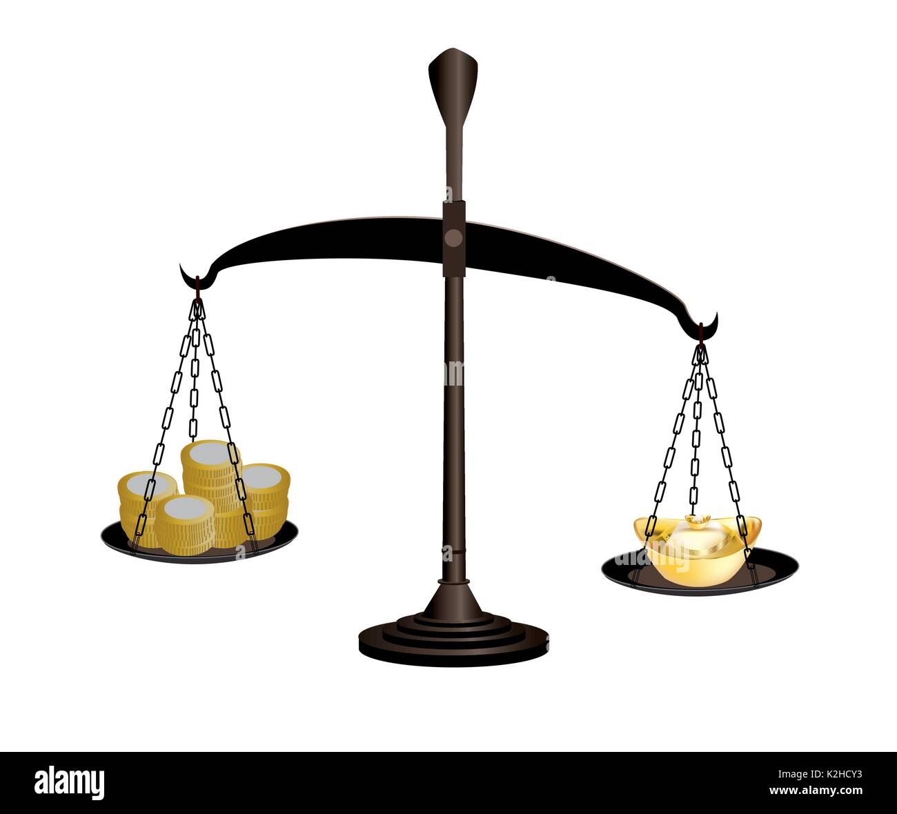 Unbalance scales Stock Vector Images - Alamy