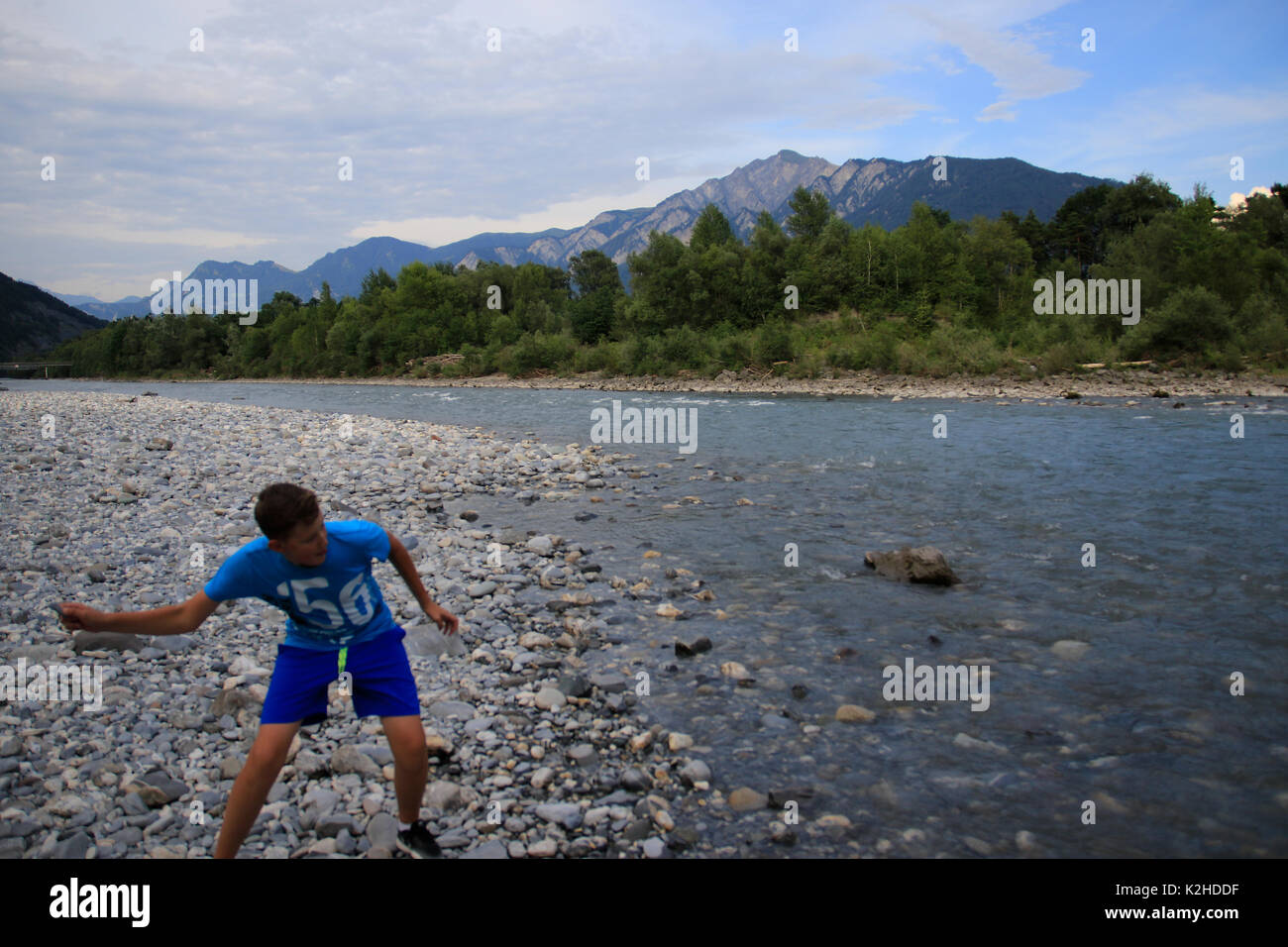 Throw over the river Stock Photo - Alamy