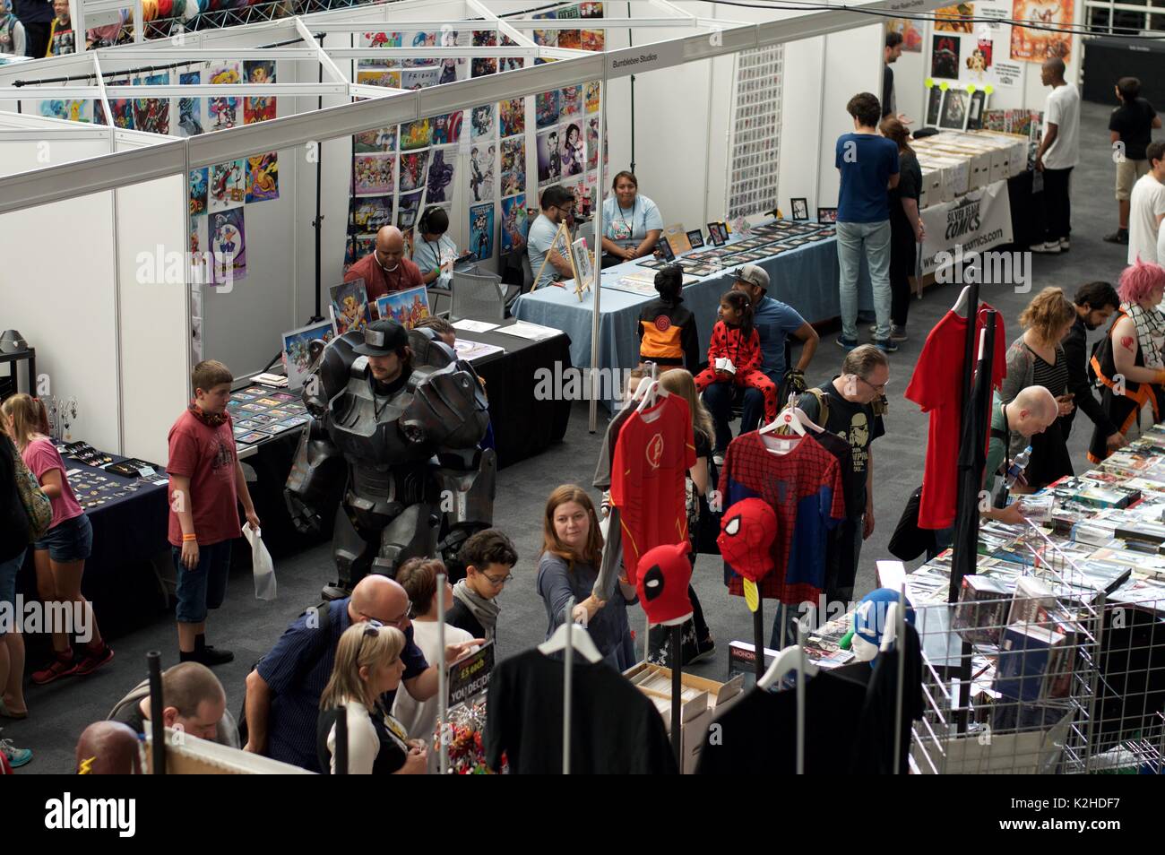 Crowds browsing at Super Comic Convention 2017 Stock Photo - Alamy