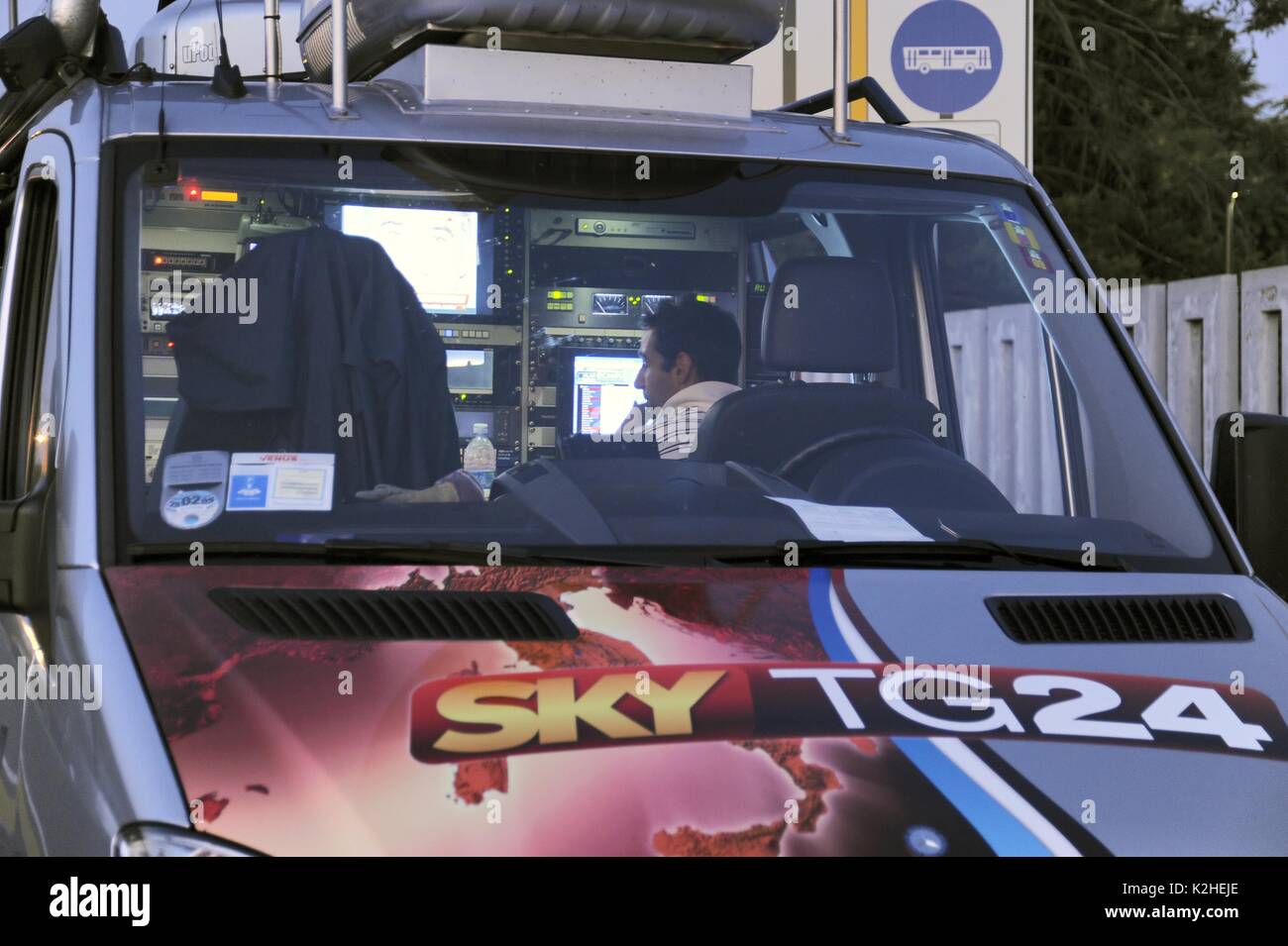Television Satellite Outside Broadcast Van High Resolution Stock ...