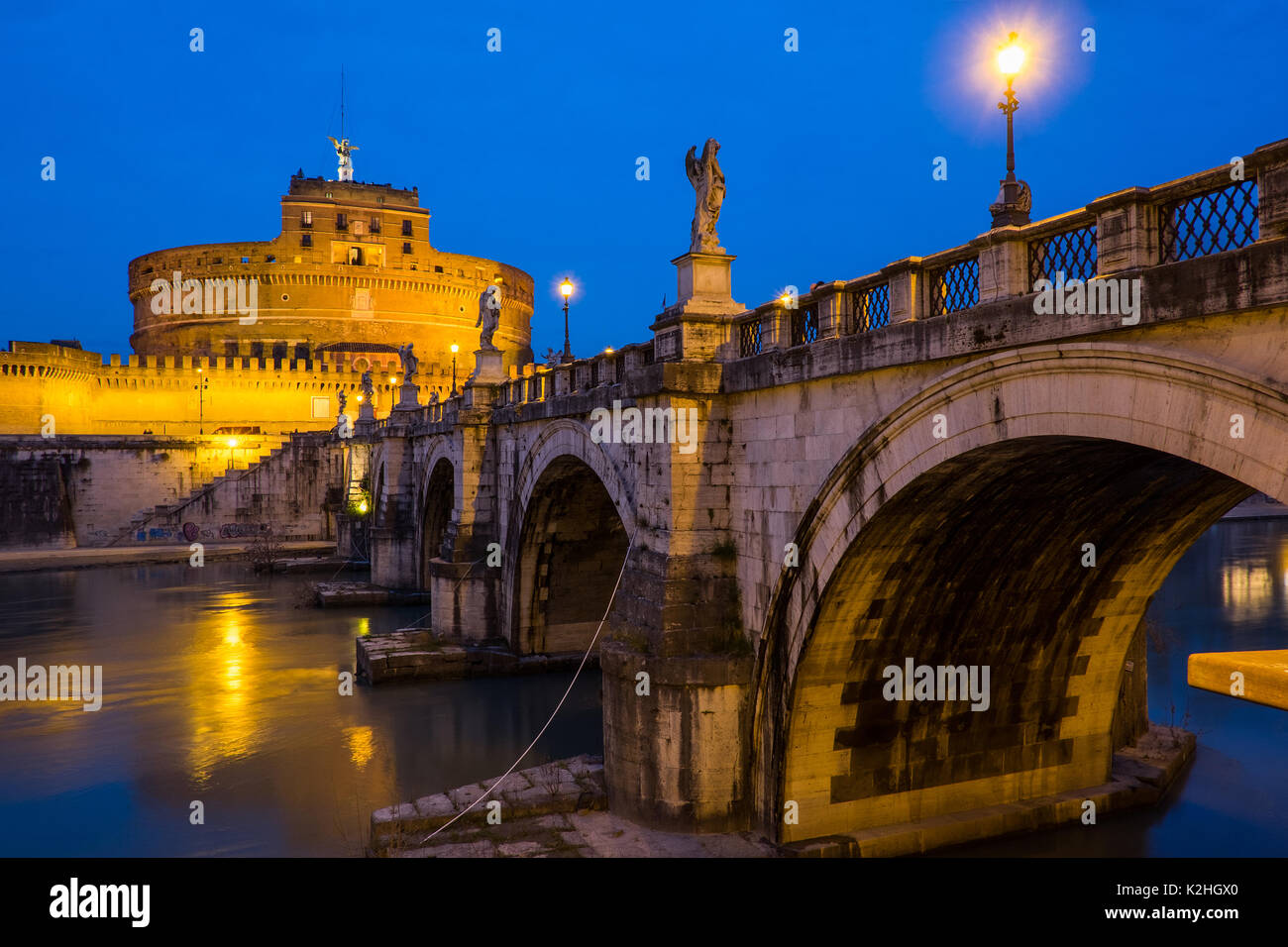 View of the Mausoleum of Hadrian, Saint Angelo castle, Castel Sant ...