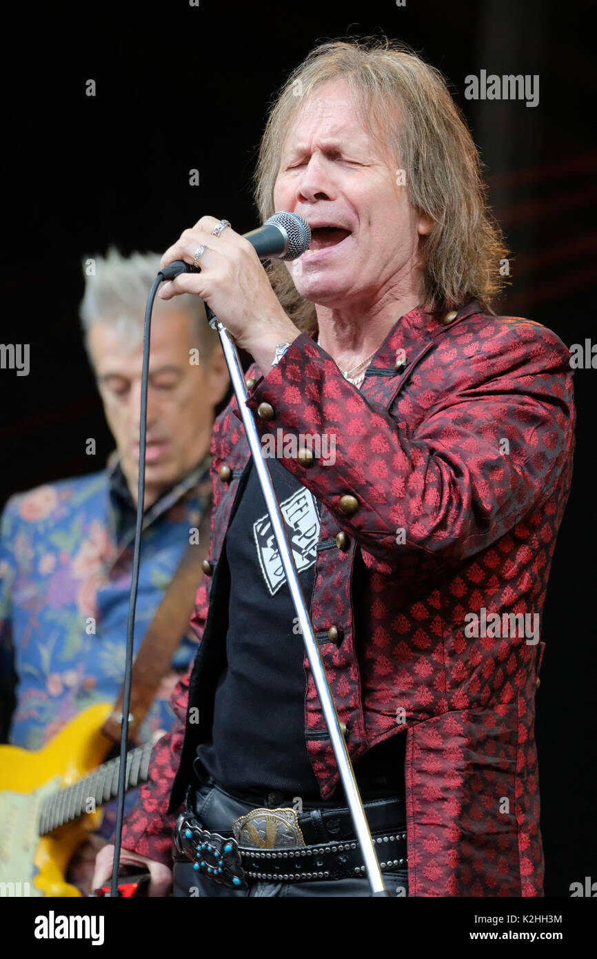 Steve Bolton and Pete French of Atomic Rooster performing at the ...