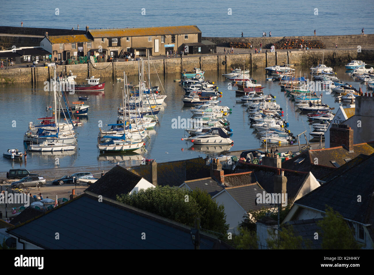 Lyme Regis, ancient town featured in the Domesday Book, with historical ...