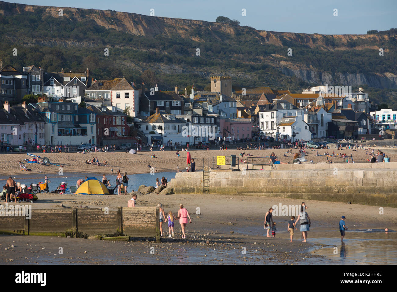 Lyme Regis, ancient town featured in the Domesday Book, with historical ...