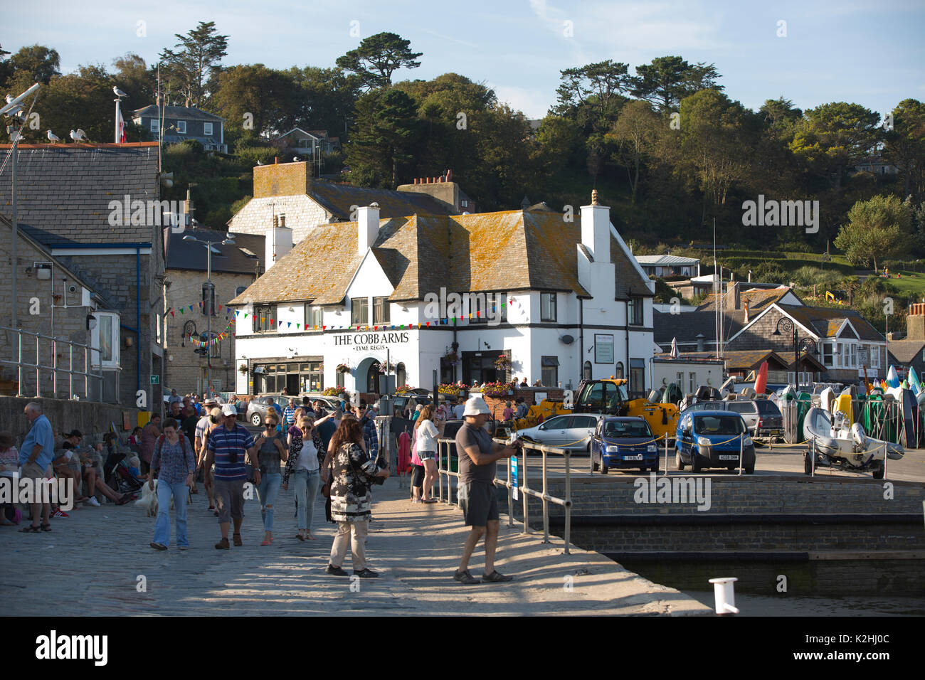 Lyme Regis, ancient town featured in the Domesday Book, with historical ...