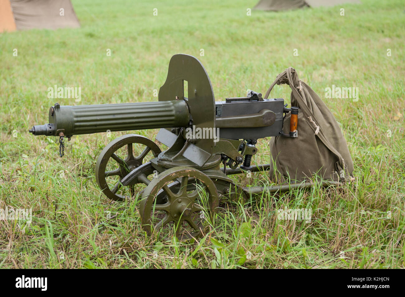 Maxim machine gun. Weapons of World War II Stock Photo - Alamy