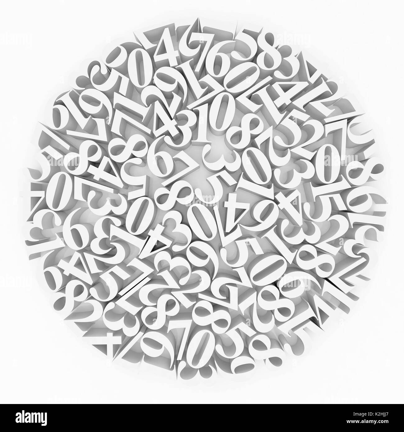 High resolution image. 3d rendered illustration. White digital mix ...