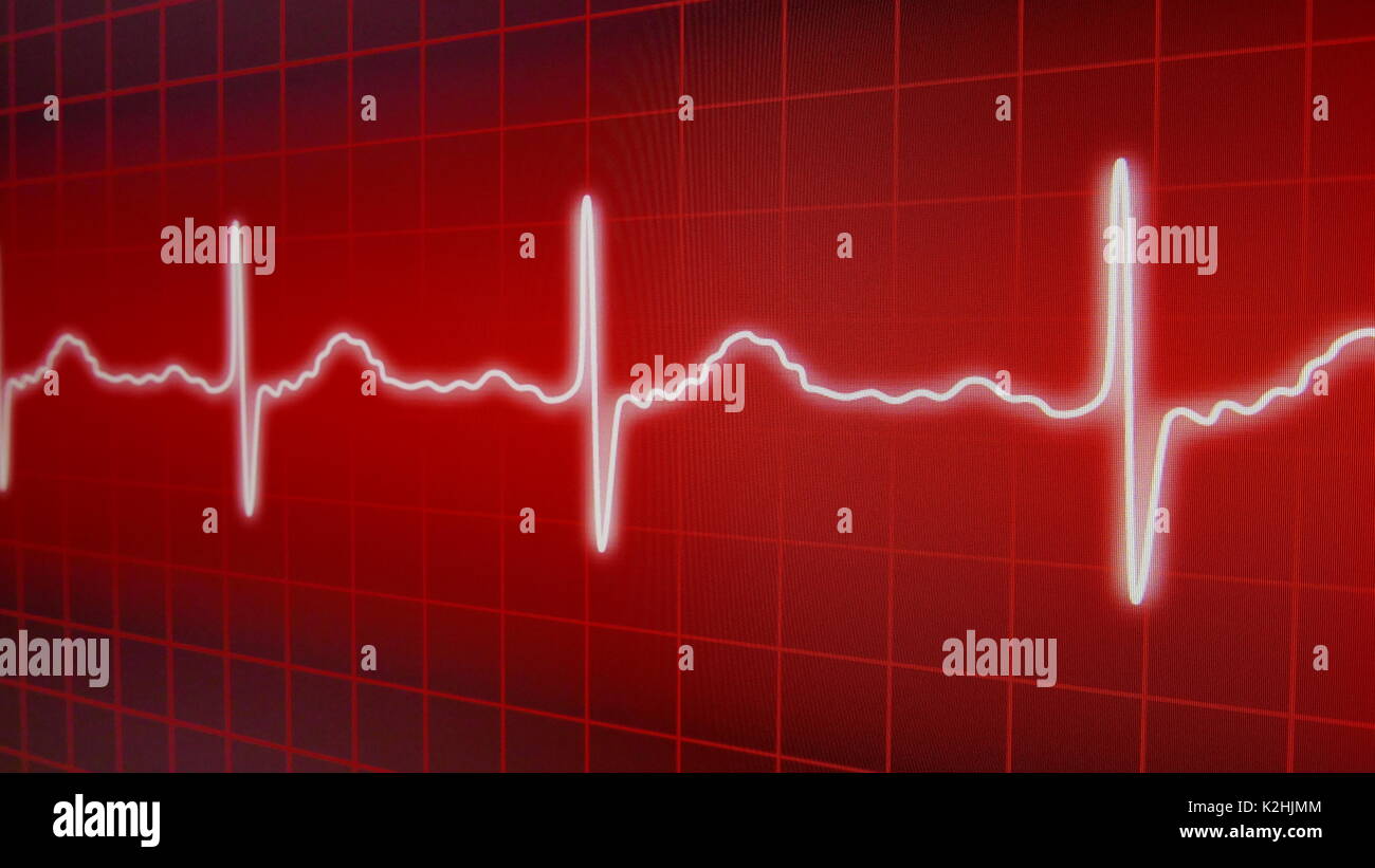 Red EKG Energy Heart Line Monitor Stock Photo - Alamy