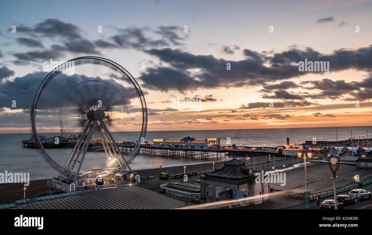 The Victorian Brighton Pier, also known as the Palace Pier, and the ...