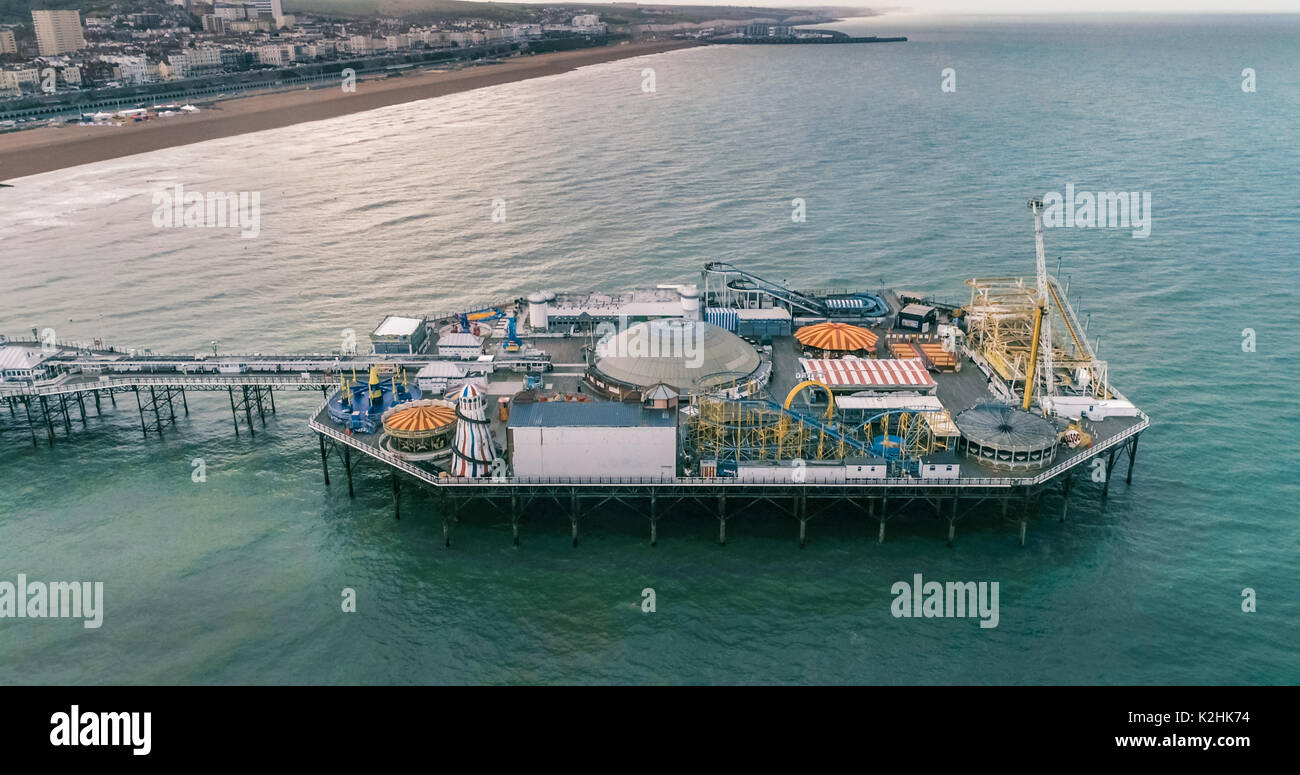 Brighton palace pier aerial hi-res stock photography and images - Alamy