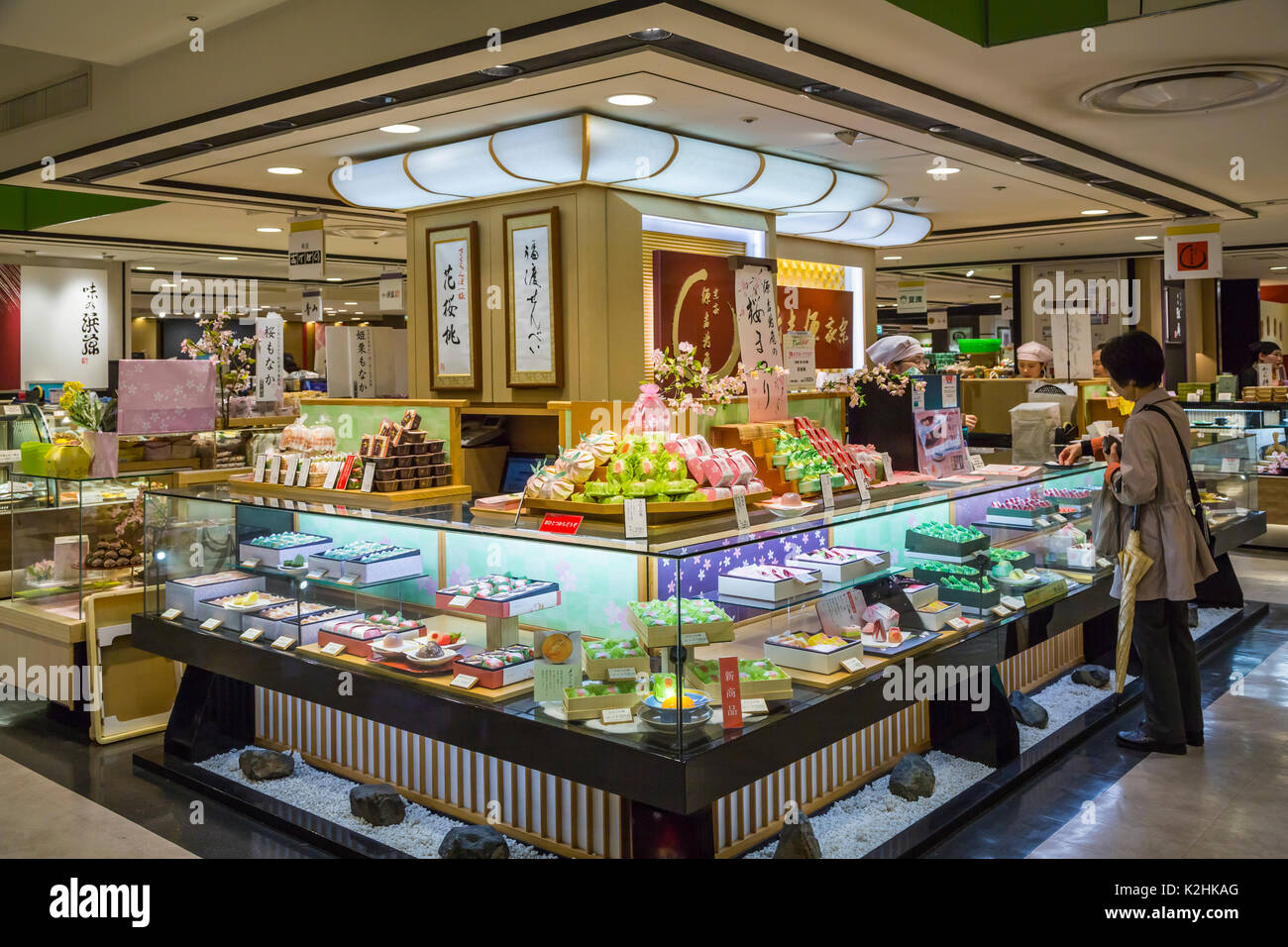 Attractive interior store displays in the Shibuya district of Tokyo ...