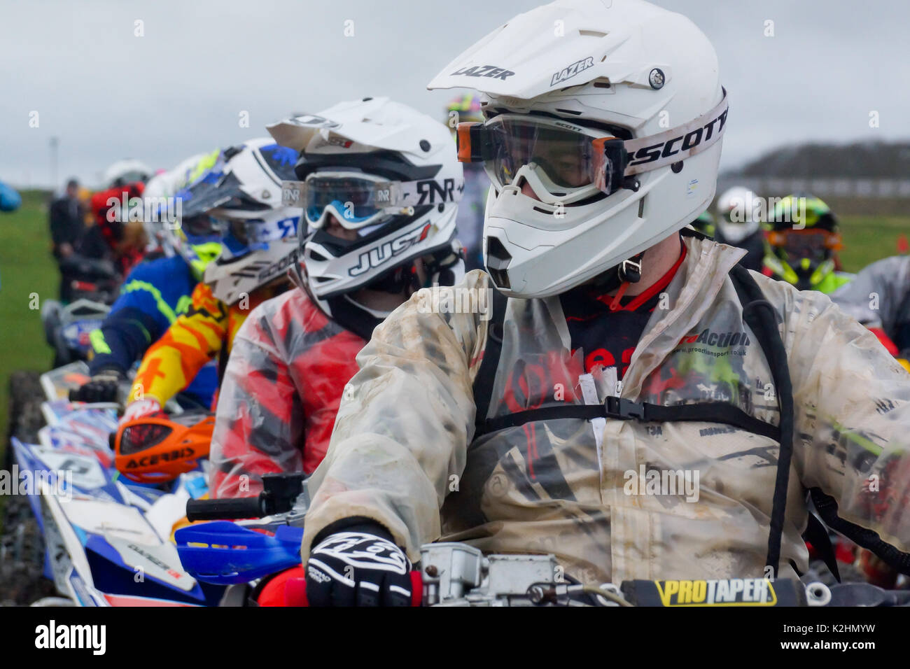 Moto Cross quad bike riders in Devon, UK Stock Photo - Alamy