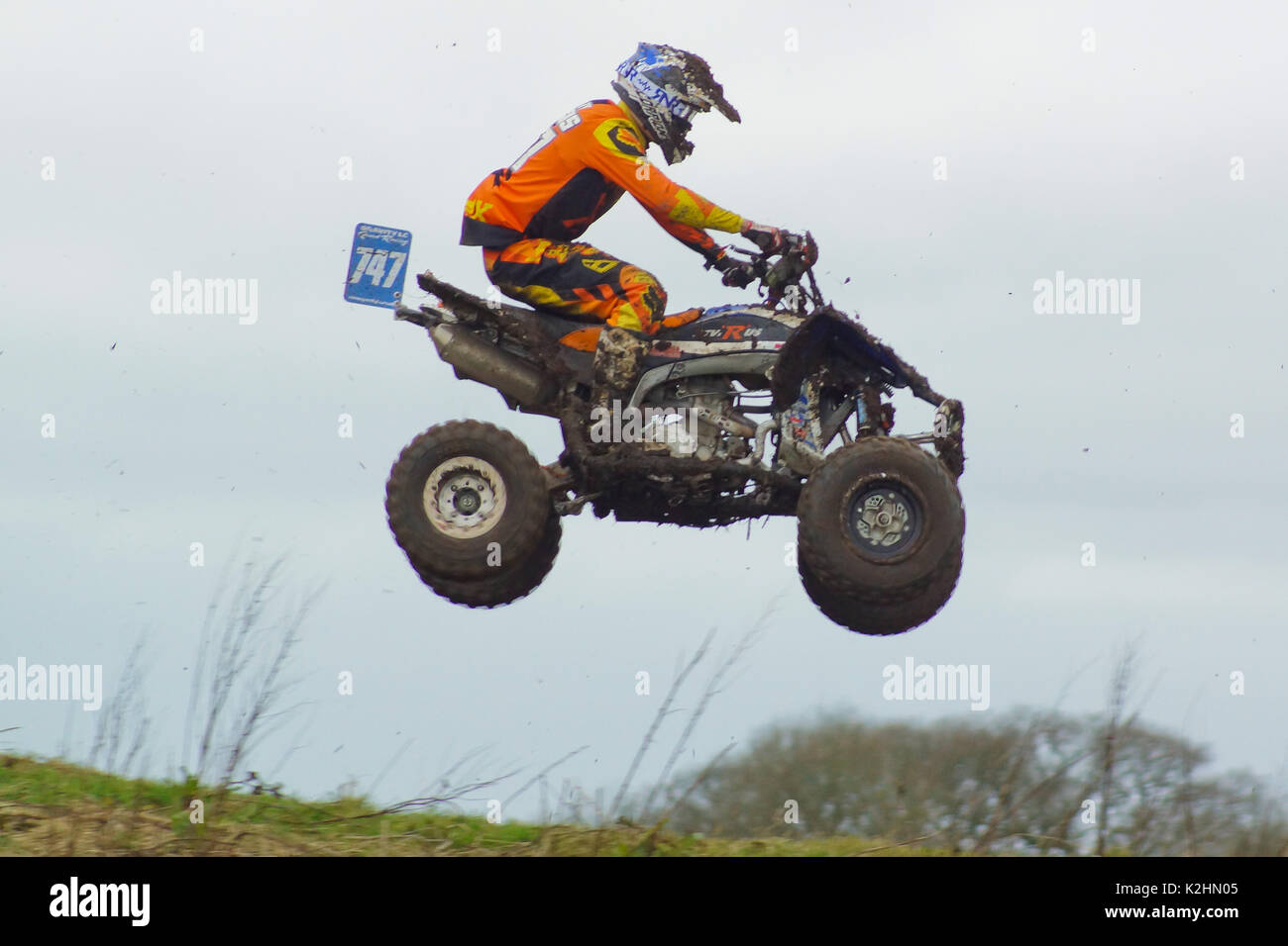 Moto Cross quad bike riders in Devon, UK Stock Photo - Alamy