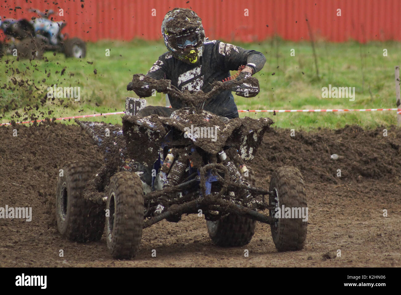 Moto Cross quad bike riders in Devon, UK Stock Photo - Alamy