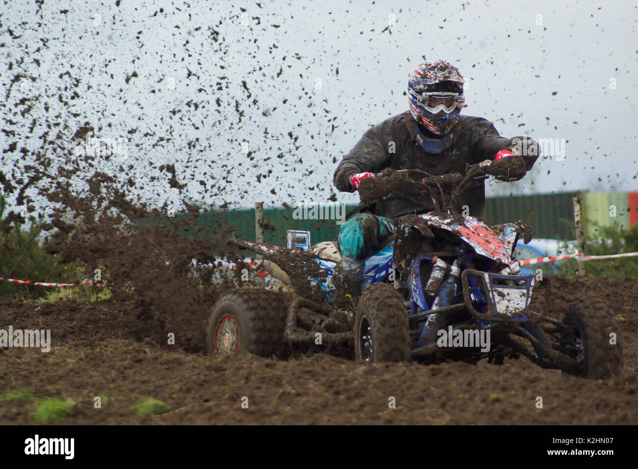 Moto Cross quad bike riders in Devon, UK Stock Photo - Alamy