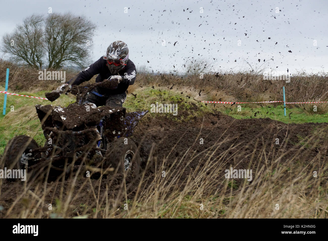 Moto Cross quad bike riders in Devon, UK Stock Photo - Alamy
