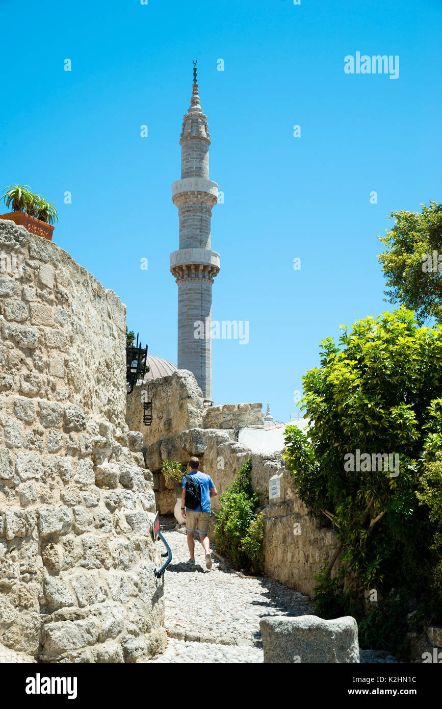Rhodes suleiman mosque minaret hi-res stock photography and images - Alamy