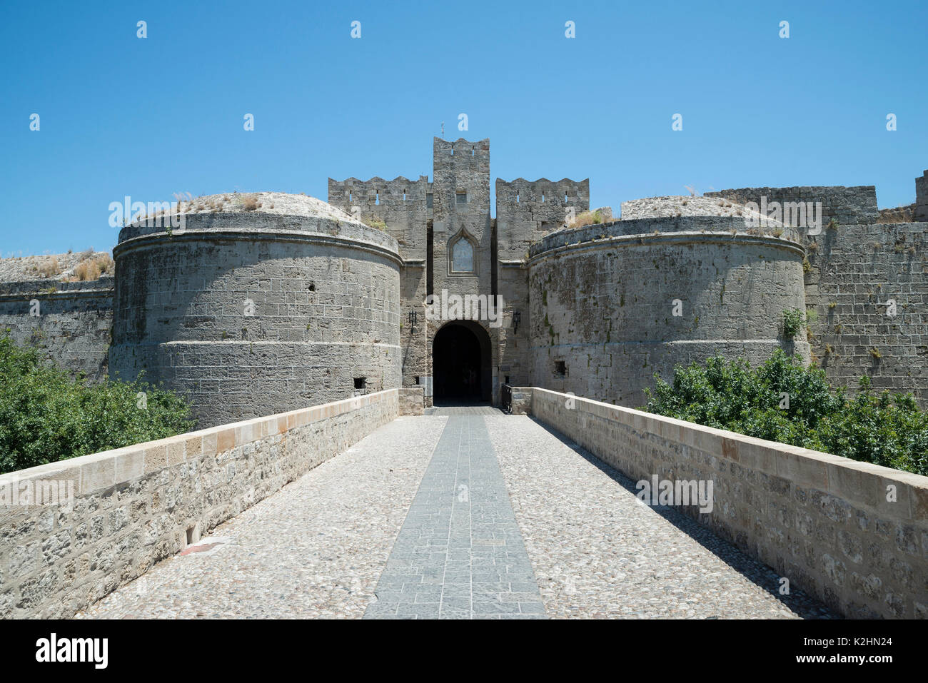 Gate d'Amboise to the medieval city, Rhodes, Rhodes, Greece, Europe ...