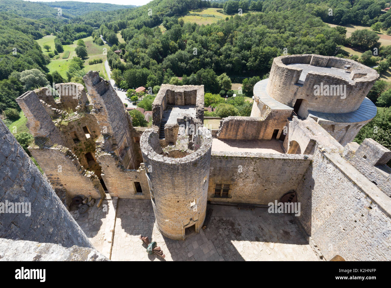 Chateau de Bonaguil, a 13th century medieval castle in Lot-et-Garonne ...