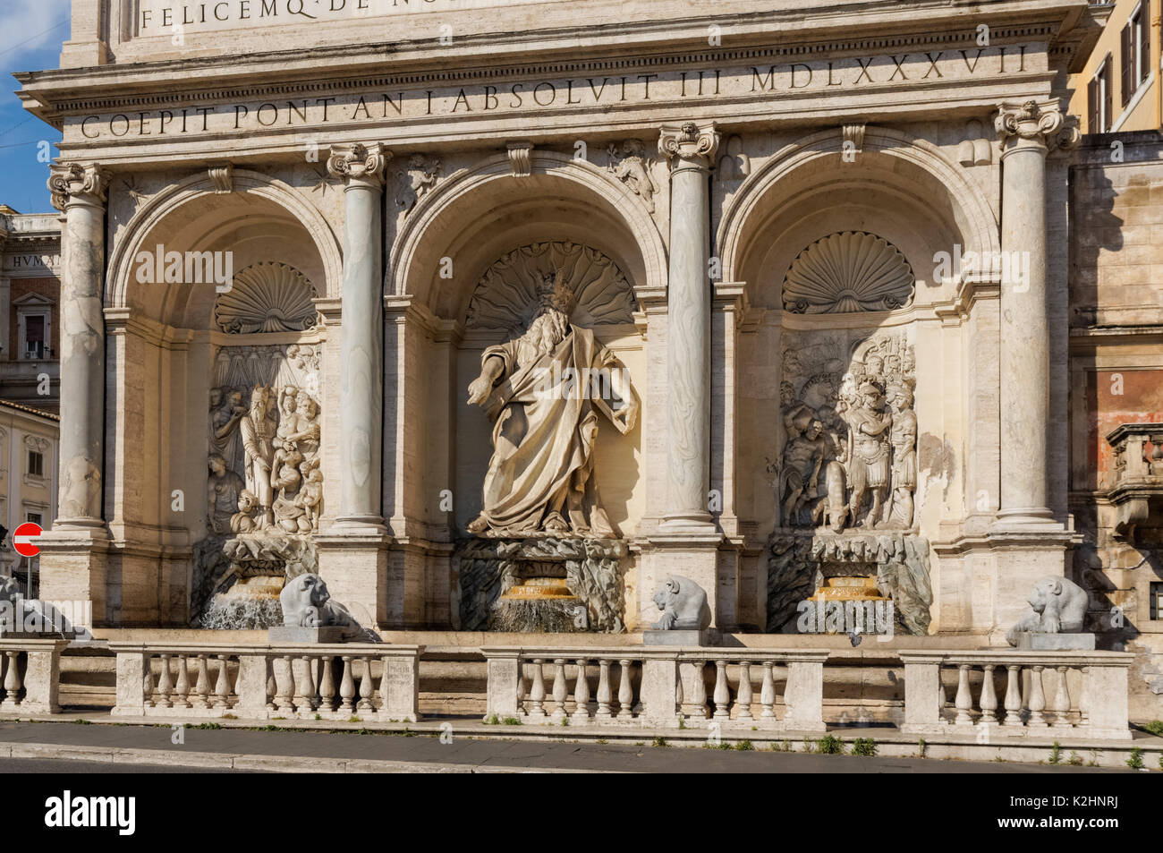 Fontana dell'Acqua Felice in Rome, Italy Stock Photo - Alamy