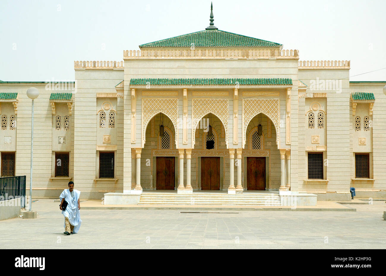 The Saudi mosque during a sand storm in Nouakchott, Mauritania Stock ...
