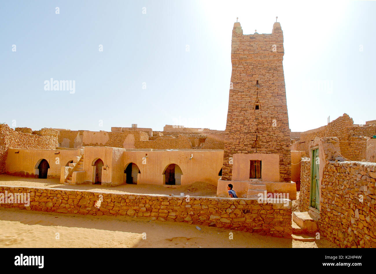 The Friday mosque of Chinguetti. This ancient structure, dating back to ...
