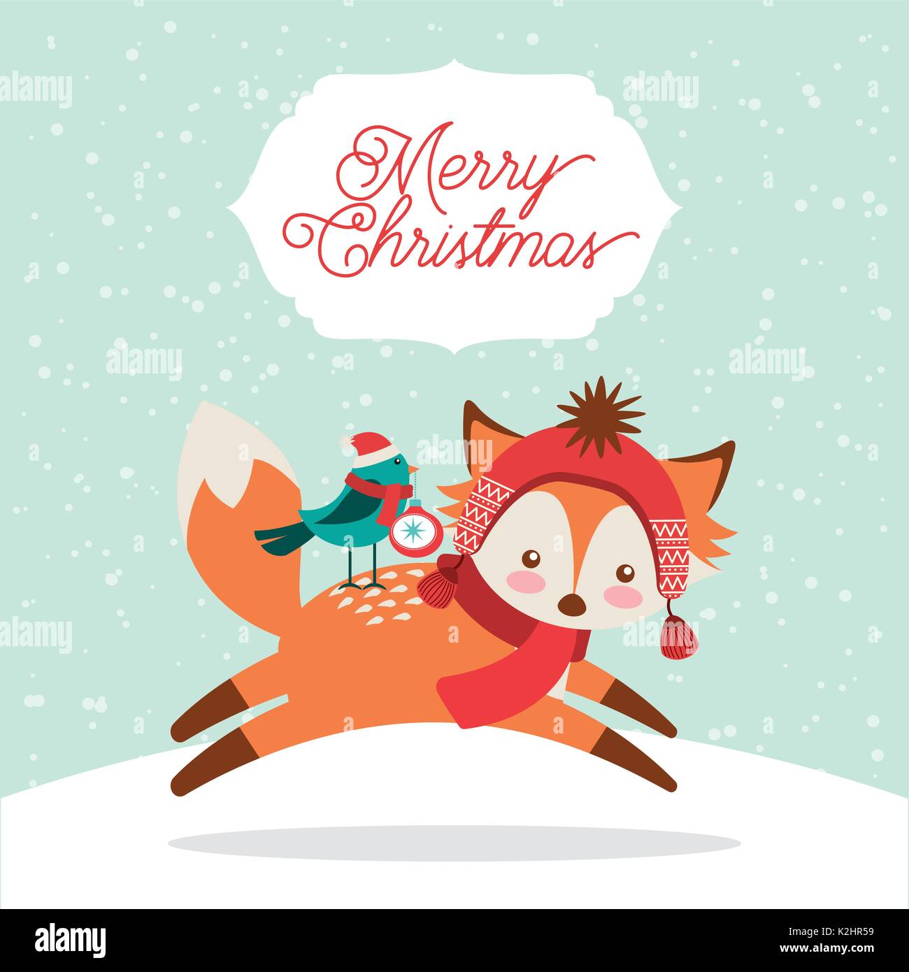 cute animal merry christmas isolated icon Stock Vector Image & Art - Alamy