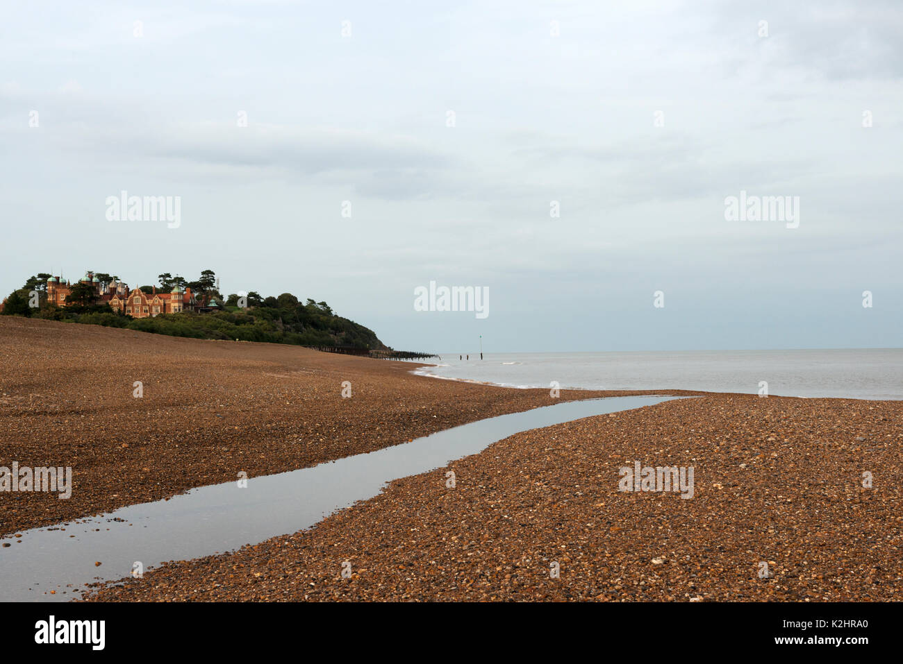 Incoming tide, river Deben estuary, Bawdsey Ferry, Suffolk, UK Stock ...