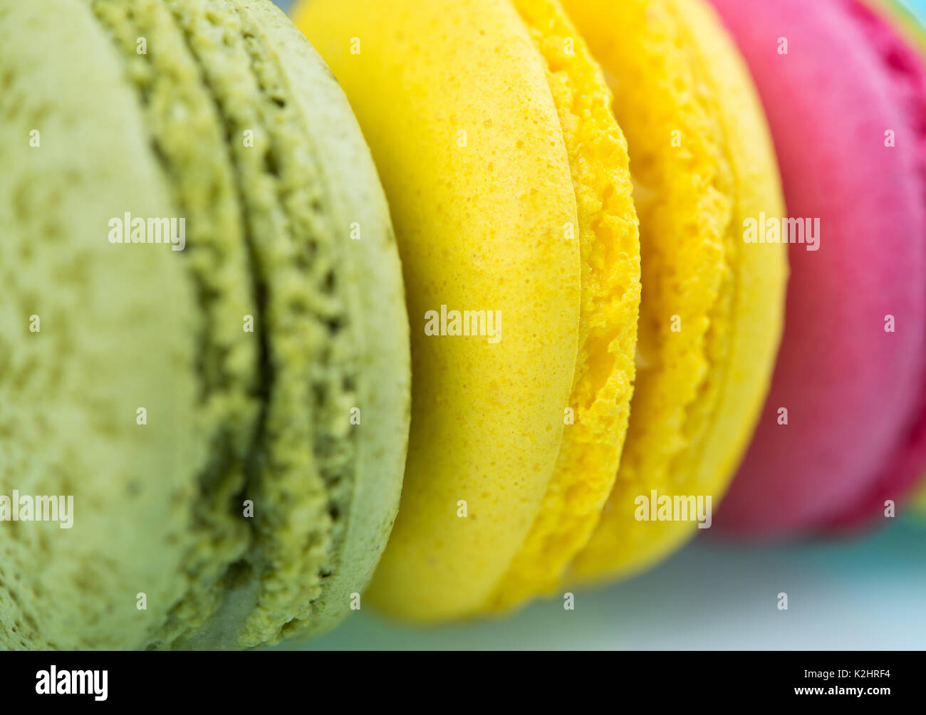 fresh macarons on white background Stock Photo - Alamy