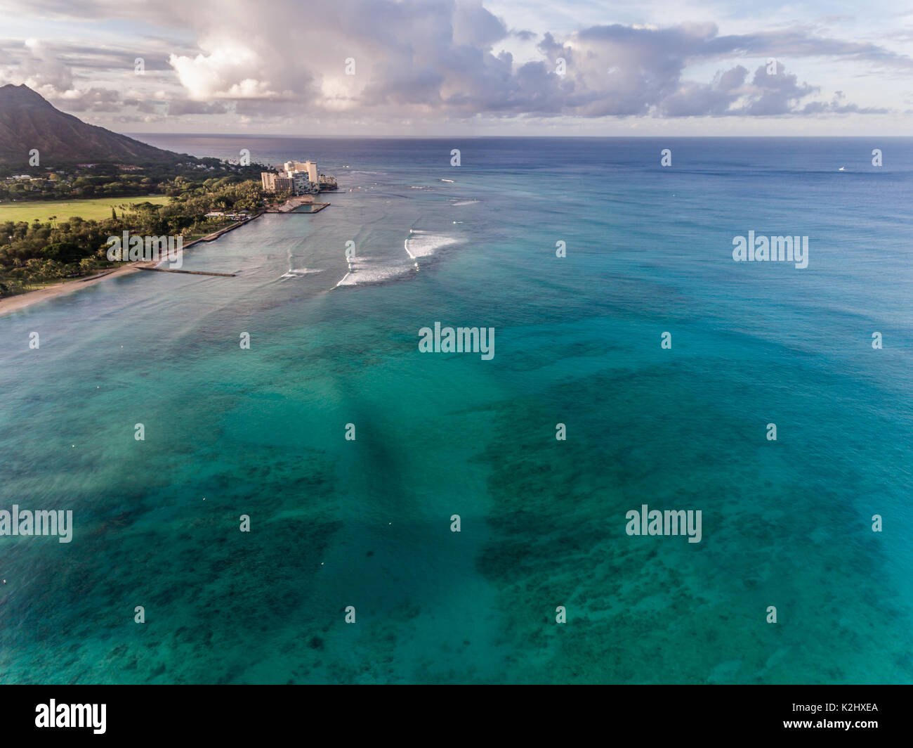 Aerial view diamond head crater High Resolution Stock Photography and ...